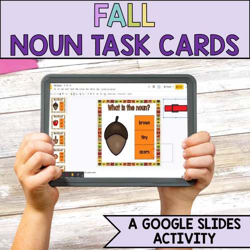Fall Activities | Nouns Task Cards | Google and Printable | TPT