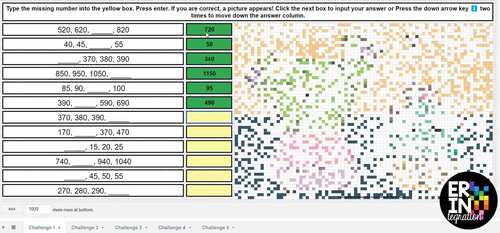 Valentine's Day Pixel Art Math Practice | Skip Counting | Cactus Valentine