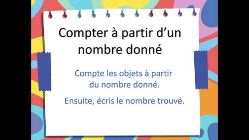 Compter à partir d’un nombre donné - atelier mathématique by Creations ...