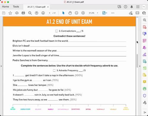 ESL Beginners A1.2 End of Unit Exam by ESL Class Workshop | TPT