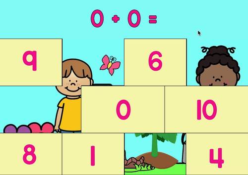 Addition Facts To 10 Spring Theme Boom Cards™ | TPT