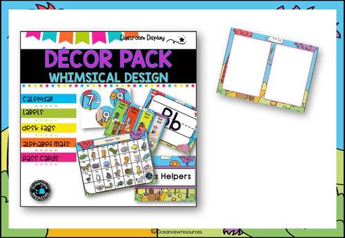 DECOR PACK l Classroom Labels + Signs Pack | FUN WHIMSICAL DESIGN