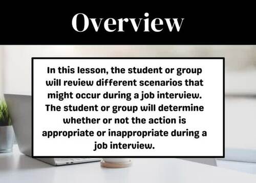 Job Interview Skills for Teens-Vocational Training Digital Slides