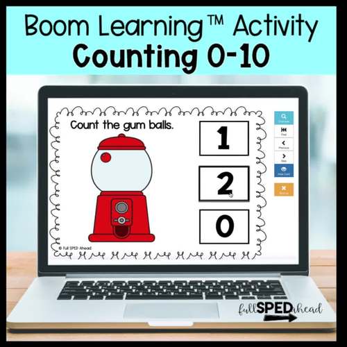 Paw Prints and Candy Counting Numbers 0-10 Boom™ Cards Activity | TpT