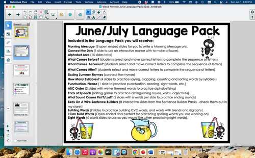 New! June & July Language Pack for Google Slides & Powerpoint by Leigh ...