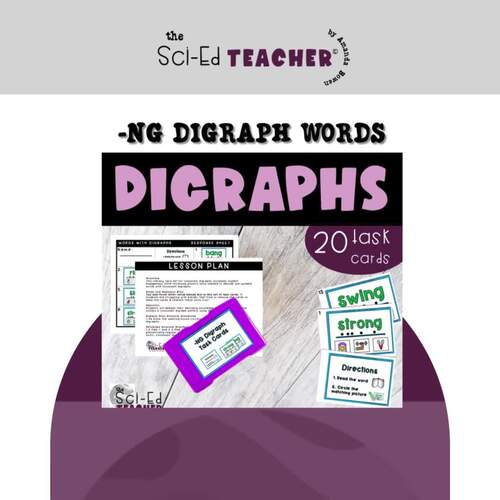 NG Digraph Task Cards by Amanda Bowen - The Sci Ed Teacher | TPT