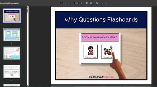 Why Questions Speech Therapy FLASHCARDS Inferential Questions WH Visual ...