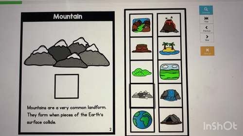 Landforms Digital Adapted Book Boom Cards by Where I AUT-a Be | TPT