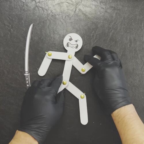 ARTICULATED STICK MAN CRAFT | Printable Moving Paper Figure | TPT