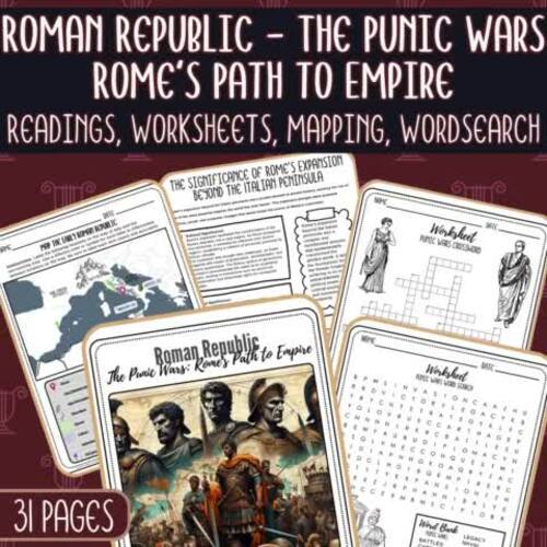 Roman Republic The Punic Wars: Lesson, Activities, Worksheets + | TPT
