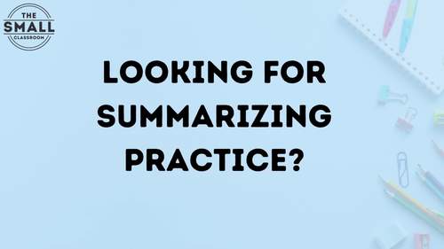 Summarizing and Sequencing Task Cards | Digital Boom Cards | TPT