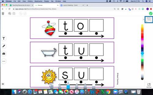 Distance Learning with Seesaw: CVC Words (Ending Sounds) by iHeart Teaching