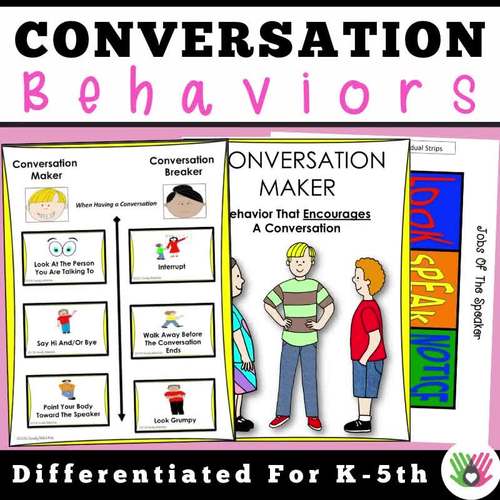 CONVERSATION BEHAVIORS || Differentiated Activities For K-5th | TpT