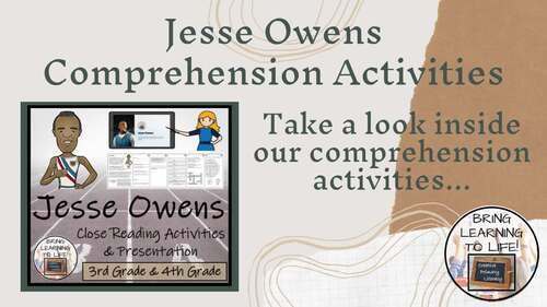 Jesse Owens Close Reading Passage & Comprehension Activities | 3rd–4th ...