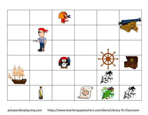 Following Directions - Pirate Themed by Library to Classroom | TPT
