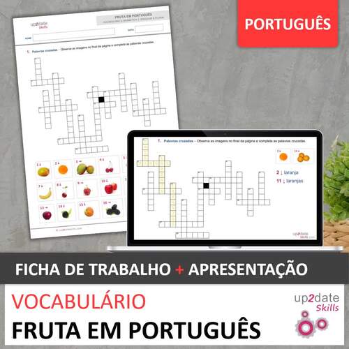 FRUTA Fruits in Portuguese Vocabulary Worksheet PDF + Word + PPT ...
