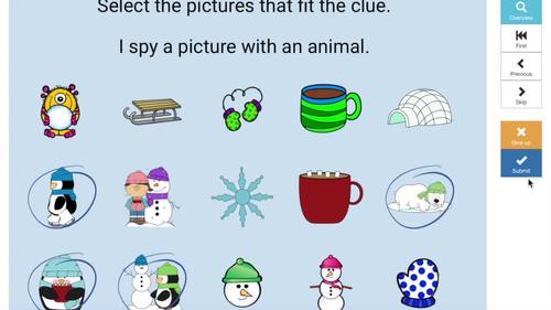 I Spy Winter Guessing Game Boom Cards ™ by love2speak | TPT