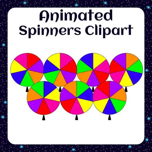 Animated GIF Spinners Clipart – 7 Colours by Colleen's Cosmic Collection