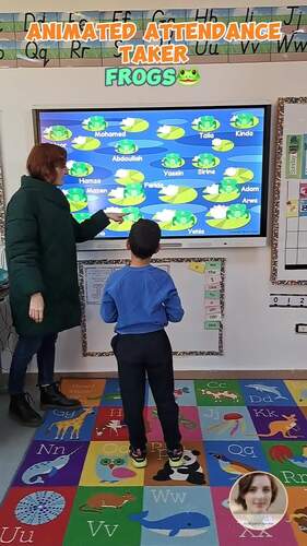 Interactive Attendance Taker - Frogs/PowerPoint/Interactive Game