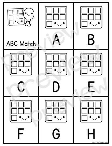 Chicken and Waffles - Uppercase Lowercase Alphabet Matching - ABC Flash ...