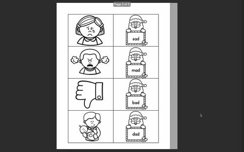 Christmas Phonics Activity "-ad" CVC Words - PreK, Kindergarten, First ...