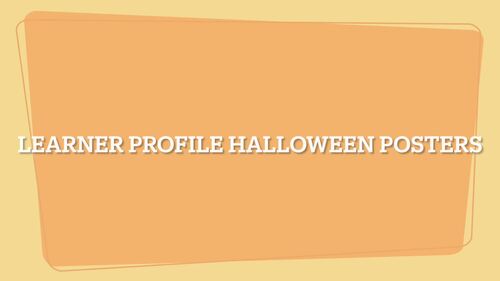Halloween Posters: IB Learner Profile MYP & DP (Vintage Style) by IB ...