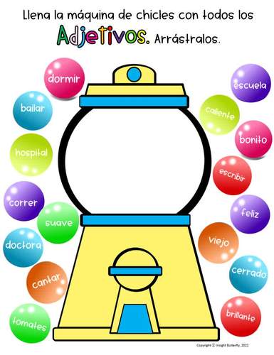 Adjectives Project Grammar Spanish Adjetivos Proyecto Gramatica Espanol