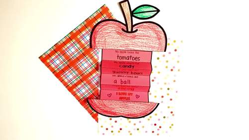 Apple Poem Craft l Apple Craft by DN Creations | TPT