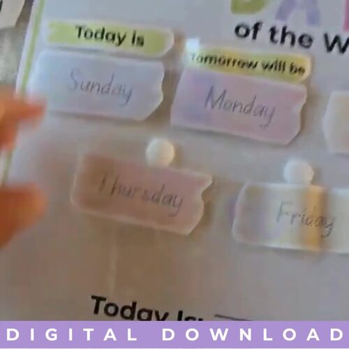 Days of the Week Printable | Matching Game | by Healing Home | TPT