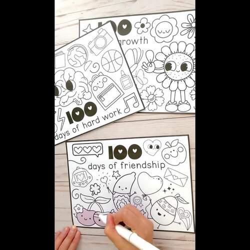 100th Day of School Coloring Pages - 100 Days of School Mindful ...