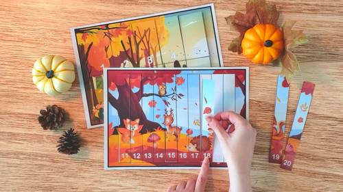 Fall Busy Book, Autumn Interactive Toddler Learning Binder Quiet Book