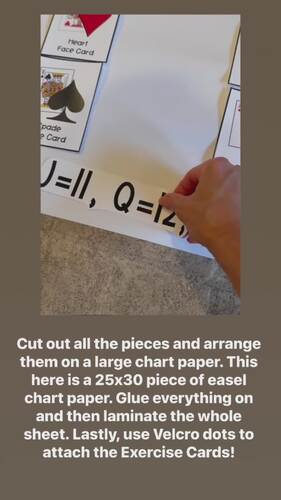 PE Decked Out Activity - Fitness Cards - Chart Cut Outs - Instant Activity