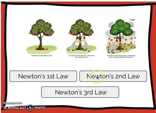 MS PS 2-1, 2-2: Newton's Laws Digital Task Cards Practice by 6th Sense ...