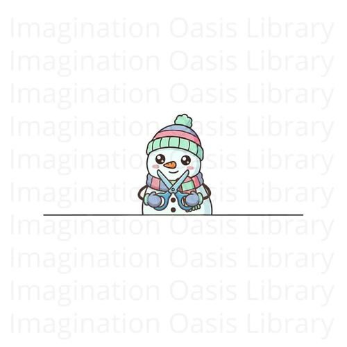 Winter Classroom Decor Snowman Page Toppers Clip Art for Bulletin Boards