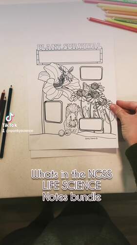 NGSS Life Science Book-Doodle Notes Version by Spunky Science | TPT