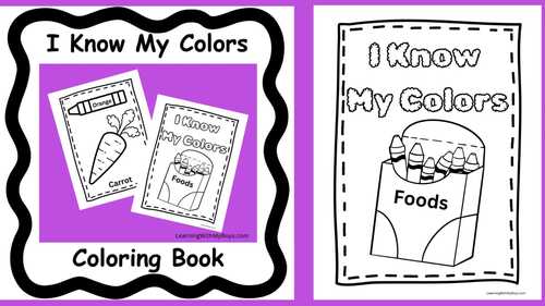 "I Know My Colors" Foods Coloring Book Jumbo for Toddler and Preschool ...
