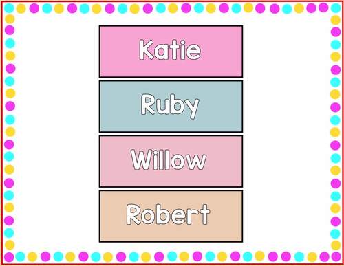 Printable Minimalist Student Name Slips, Name Labels, Boho Name Posters