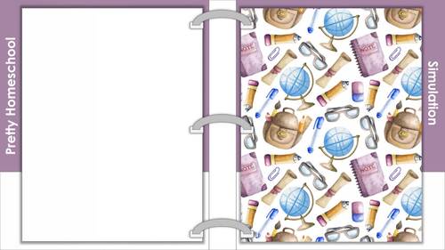 Editable and Printable Portfolio Binder Covers and Spines | Purple School