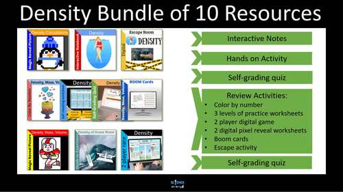 Density Bundle of 10 activities by JayZee | TPT
