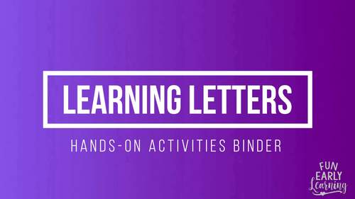 Learning Letters Hands-on Alphabet Activities by Fun Early Learning