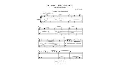 Solitary Confinements (Four Easy Pieces for Piano) - John M. Licari