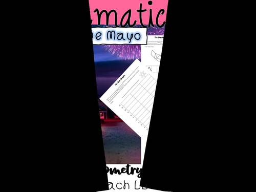Cinco De Mayo Day Graphing and Geometry Worksheet Packet No Prep