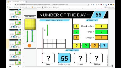Daily Math Warm Up - Number of the Day for 1st and 2nd Grade | TPT