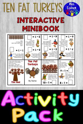 10 Fat Turkeys Activity Pack - 11 Resources / BOOM CARDS (Thanksgiving)