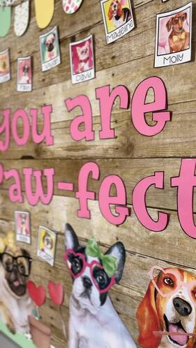 Valentine's Day Bulletin Board - Hipster Dog by Hanging with Mrs Hulsey