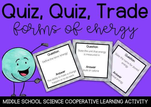 Forms of Energy Quiz, Quiz, Trade by Ms C's Science Room | TpT