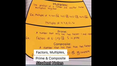 Candy Corn Math Factors and Multiples | Halloween Math by Shayna Vohs