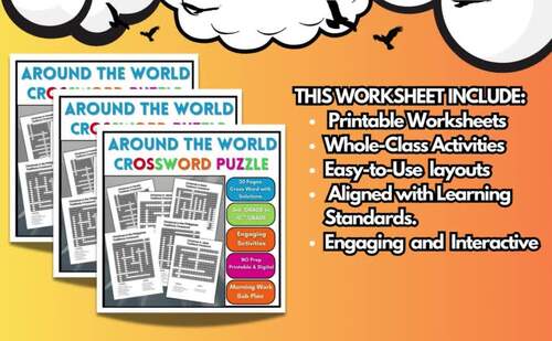 Christmas Around The World Crossword Activities 4th,5th,6th,7th,8th,9th ...