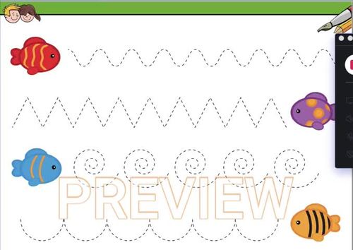 100 Practice Writing Worksheets Trace Lines, Shapes, Letters, Coloring ...