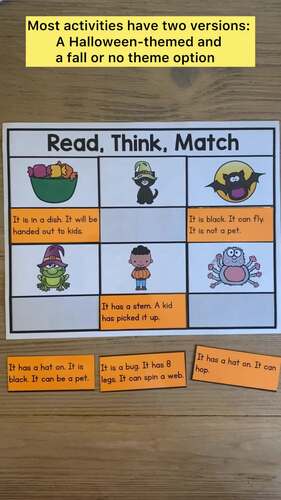 1st Grade October Science of Reading Phonics Literacy Centers by Sarah Paul